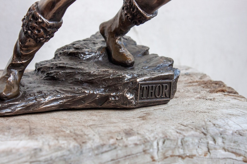 Thor Statue Figurine.thor Bronzed Sculpture.norse Gods | Etsy