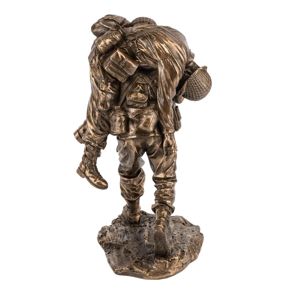 Wartime Rescue Soldier Statue Cold Cast Bronze Military No Soldier Left ...