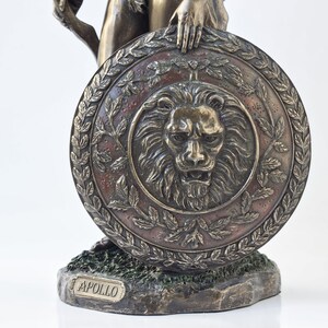 Apollo Roman Greek God With Shield and Bow Bronzed Statue Figurine - Etsy