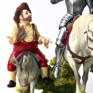 Man of La Mancha Don Quixote and Sanca Panza Statue Figurine - Etsy