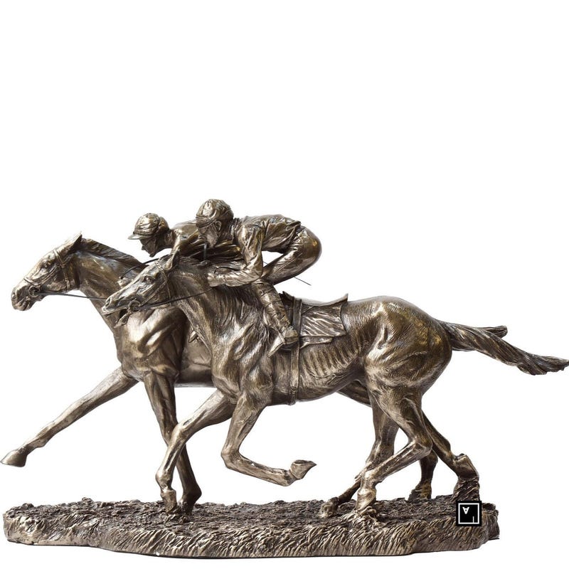 Racing Horses Sculpture - Etsy UK