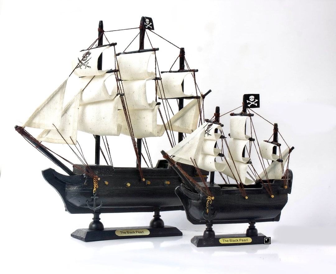 Wooden Pirate Model Ship - Etsy