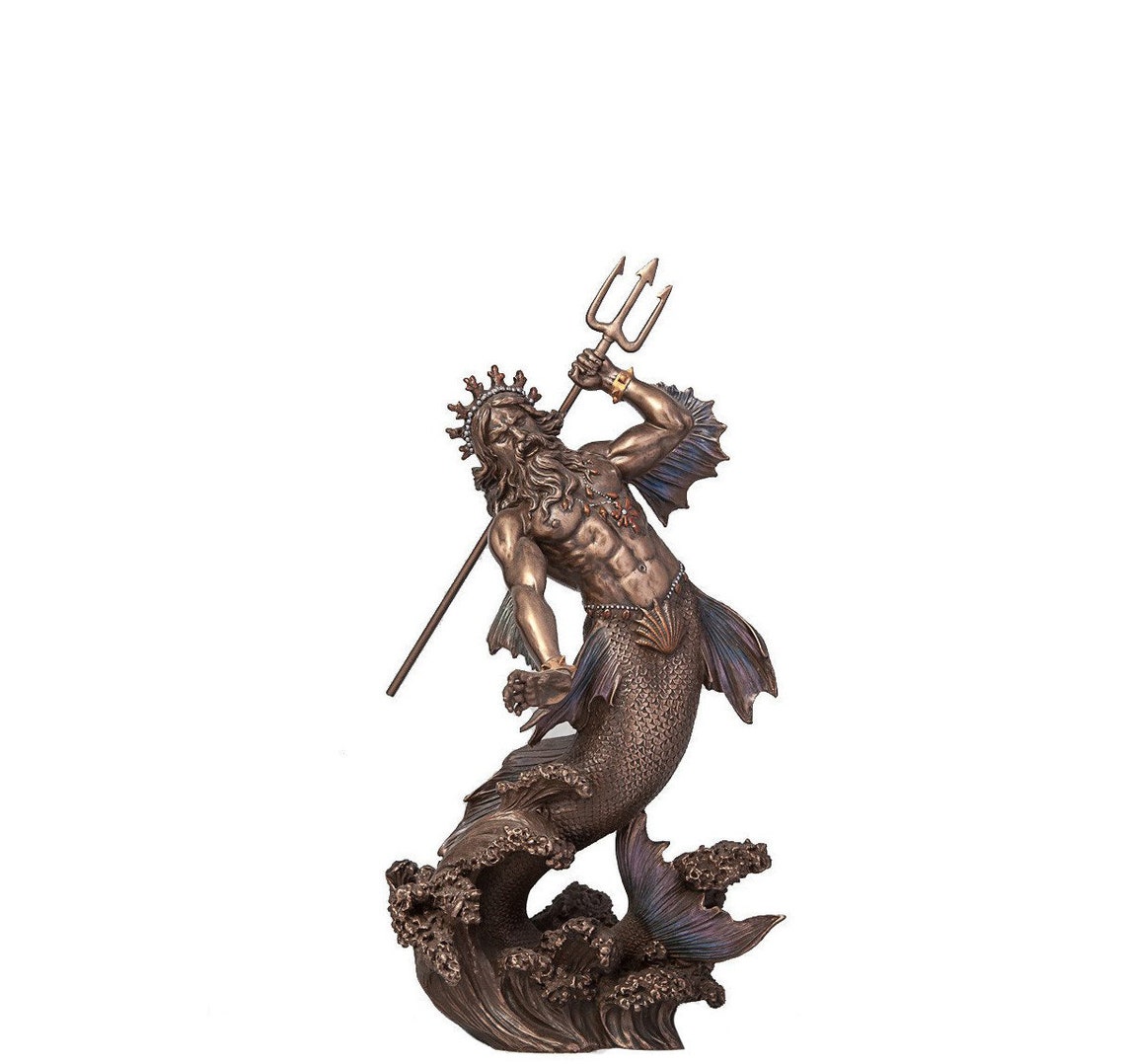 Poseidon Statue Figurine Sculpture.ancient Greek Gods. Twelve - Etsy