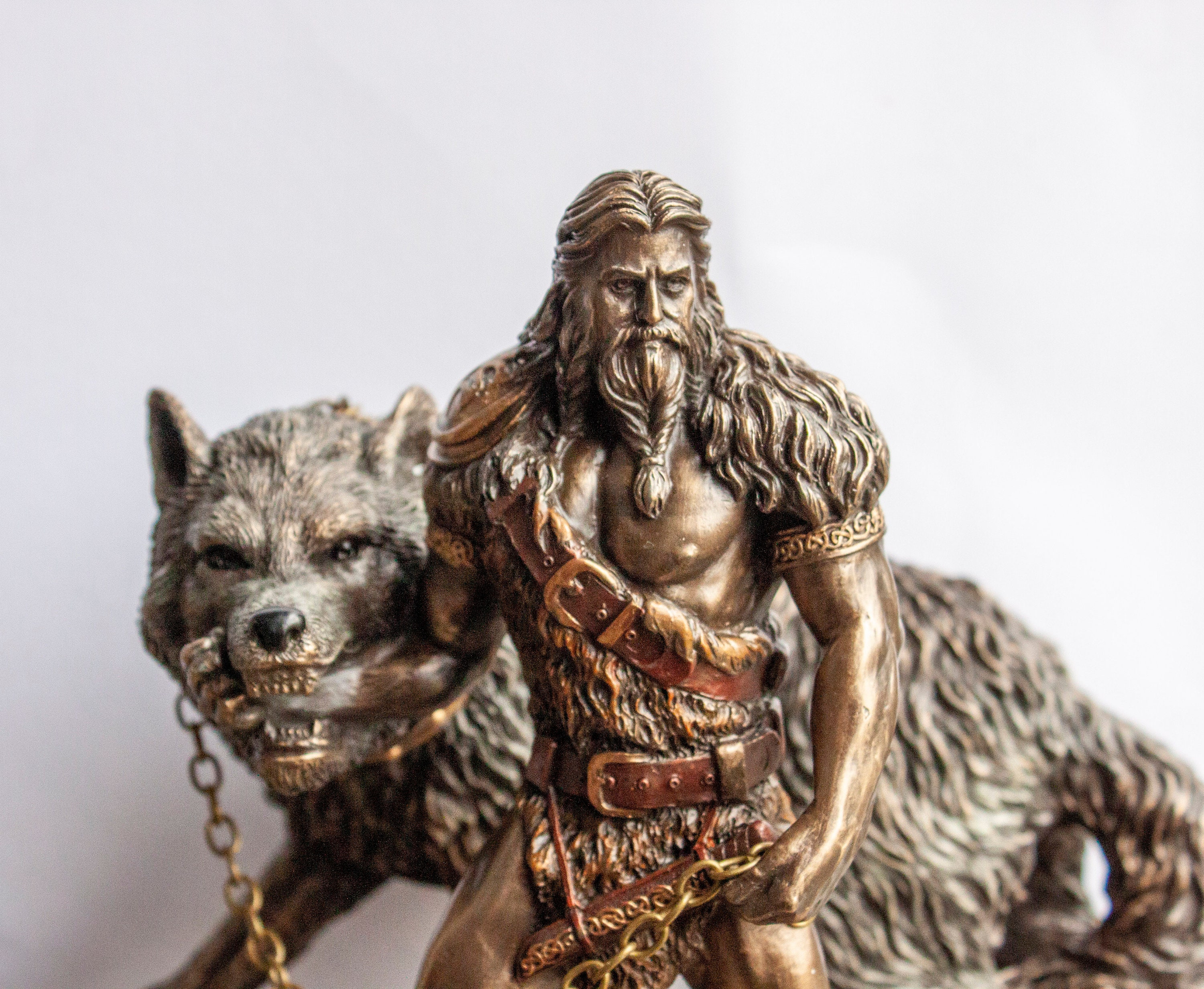 Tyr Statue Figurine.tyr Battleinf Fenrir Statue Figurine.norse | Etsy