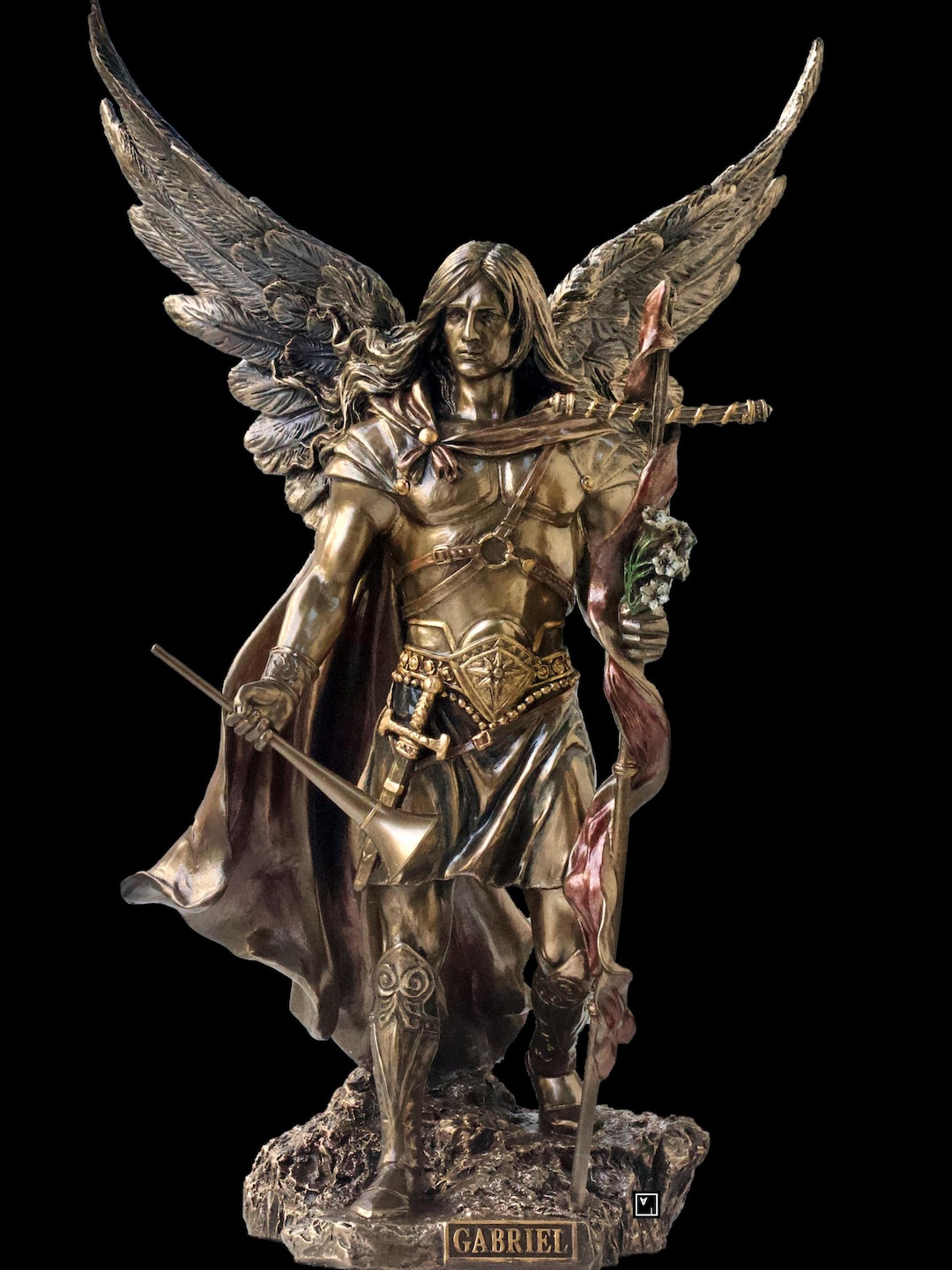 Saint Gabriel Statue. Archangel Gabriel Figurine - Etsy