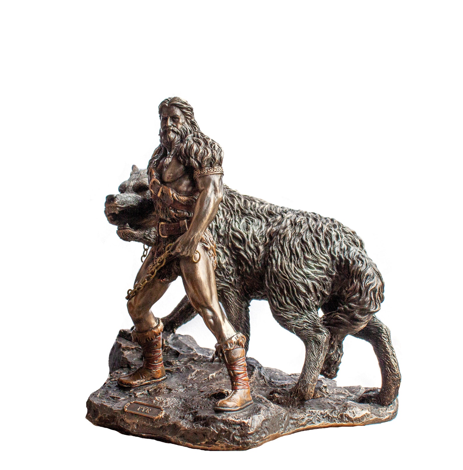 Tyr Statue Figurine.tyr Battleinf Fenrir Statue Figurine.norse - Etsy