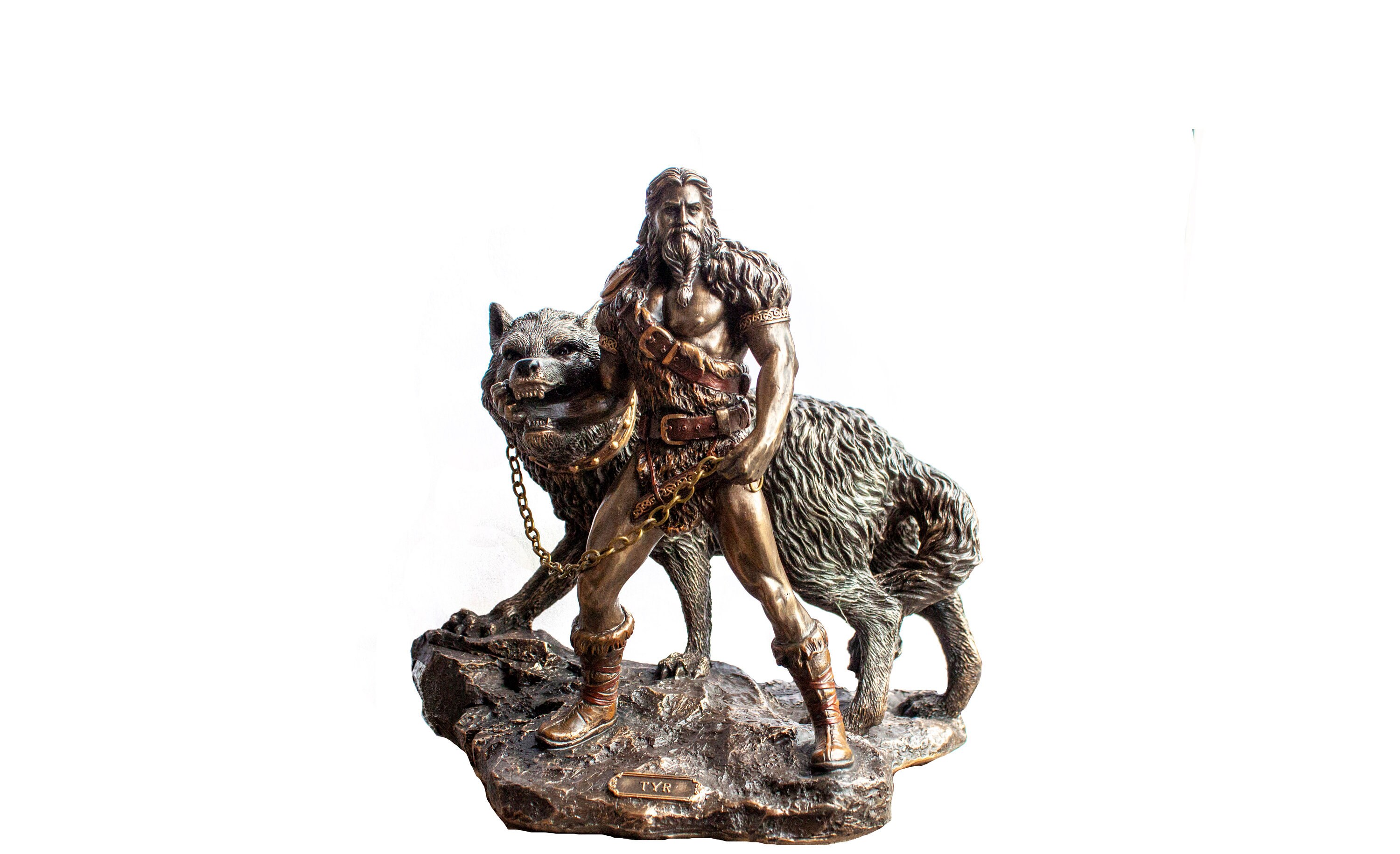 Tyr Statue Figurine.tyr Battleinf Fenrir Statue Figurine.norse | Etsy