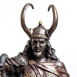 Bronzed Loki Norse God Figurine Statue Sculpture Viking 36cm - Etsy
