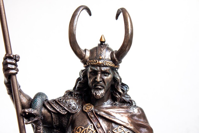 Bronzed Loki Norse God Figurine Statue Sculpture Viking 36cm - Etsy
