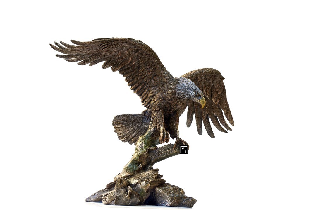 Bald Eagle Statue. Bald Eagle Open Wings Sculpture. - Etsy