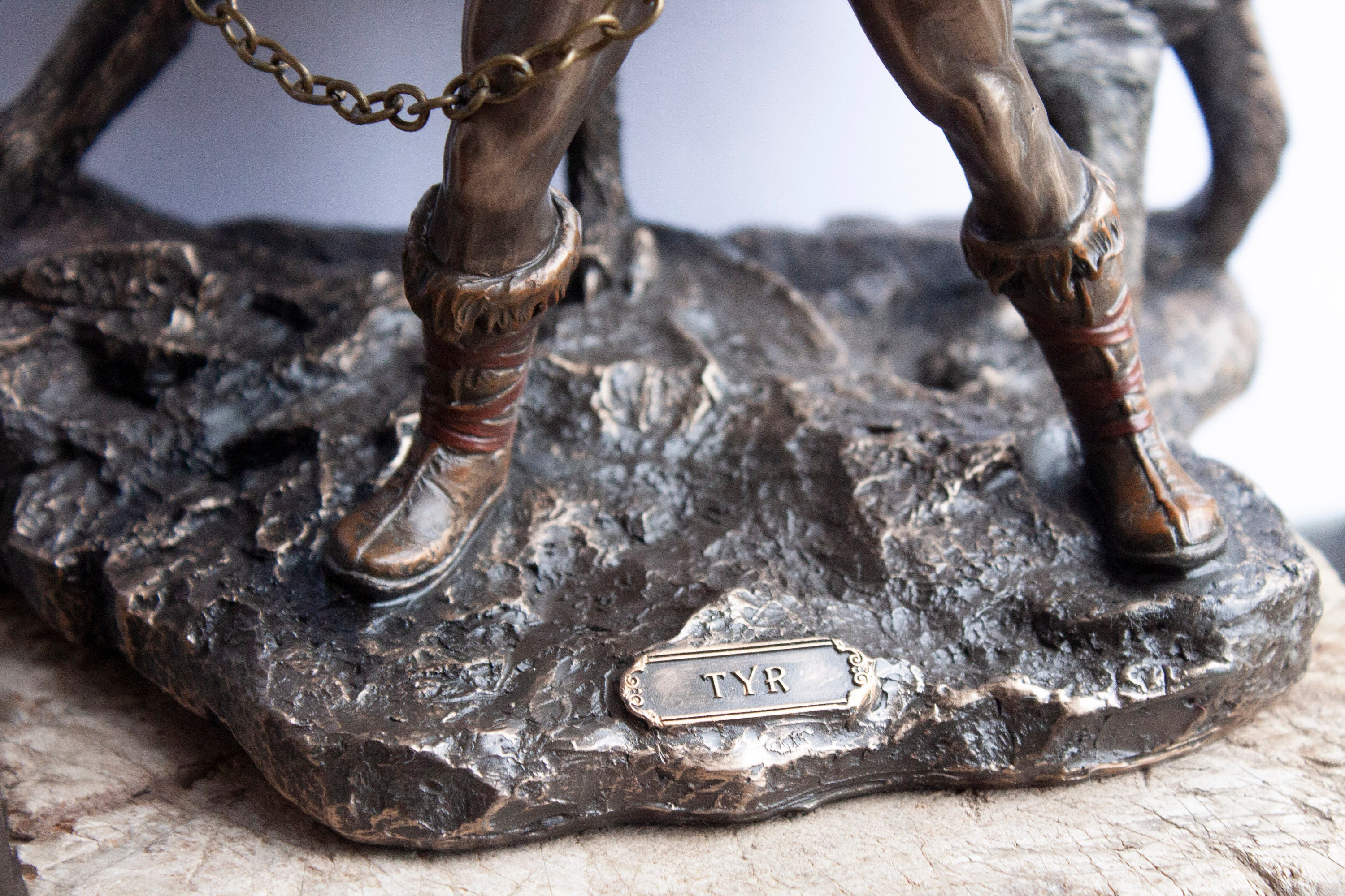 Tyr Statue Figurine.tyr Battleinf Fenrir Statue Figurine.norse | Etsy