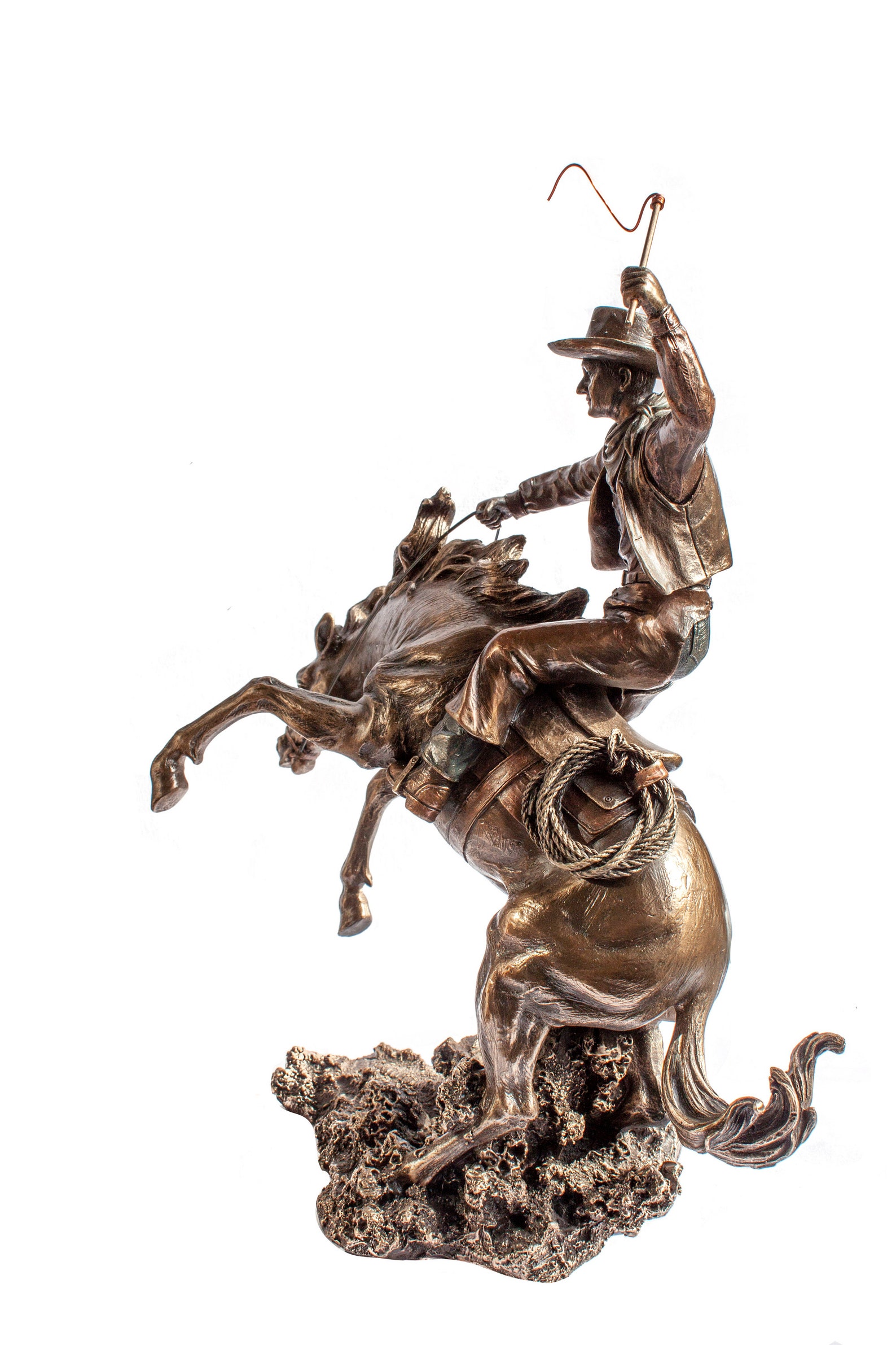 Cowboy Statue Figurine.Wild Rodeo Ride | Etsy