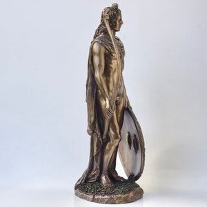 Apollo Roman Greek God With Shield and Bow Bronzed Statue Figurine - Etsy