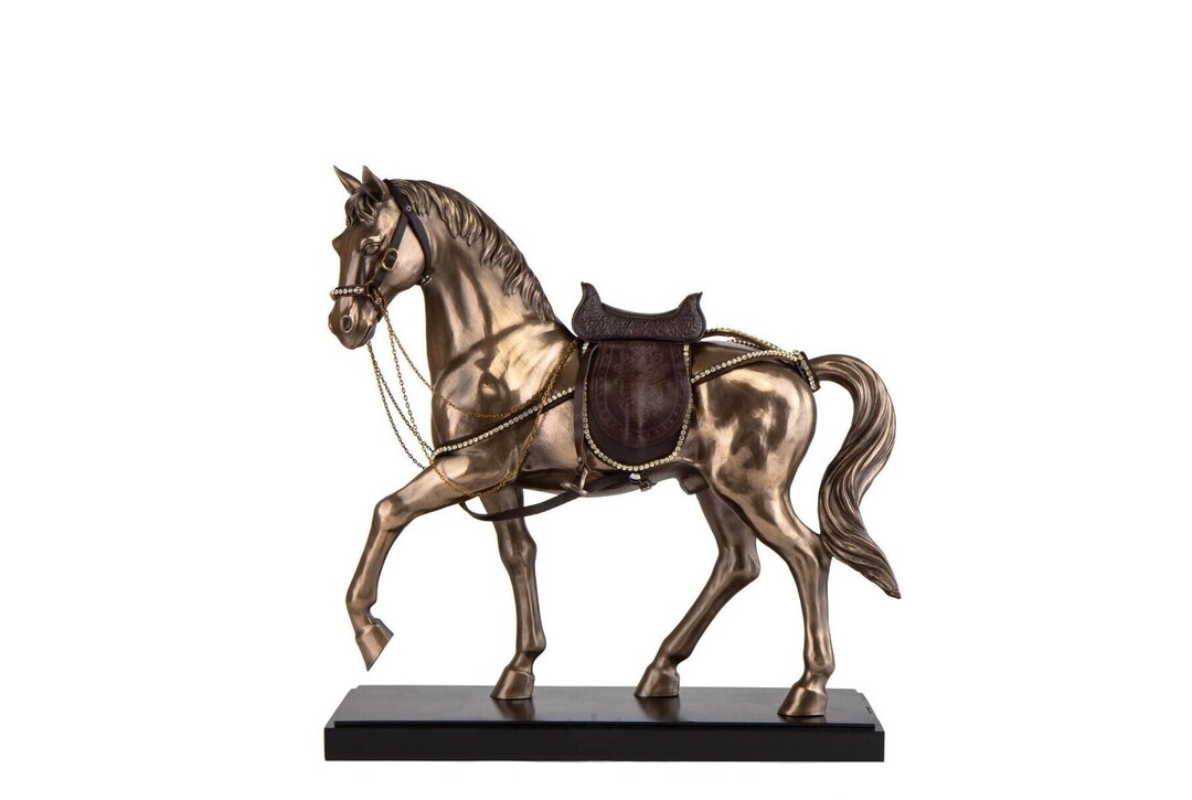 20 Inches Large Horse With Crystals on Bridle and Saddle Statue. Large ...