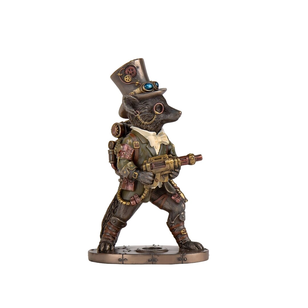 6 Inches Steampunk Stagecoach Gentleman Fox Bandit Statue - Etsy