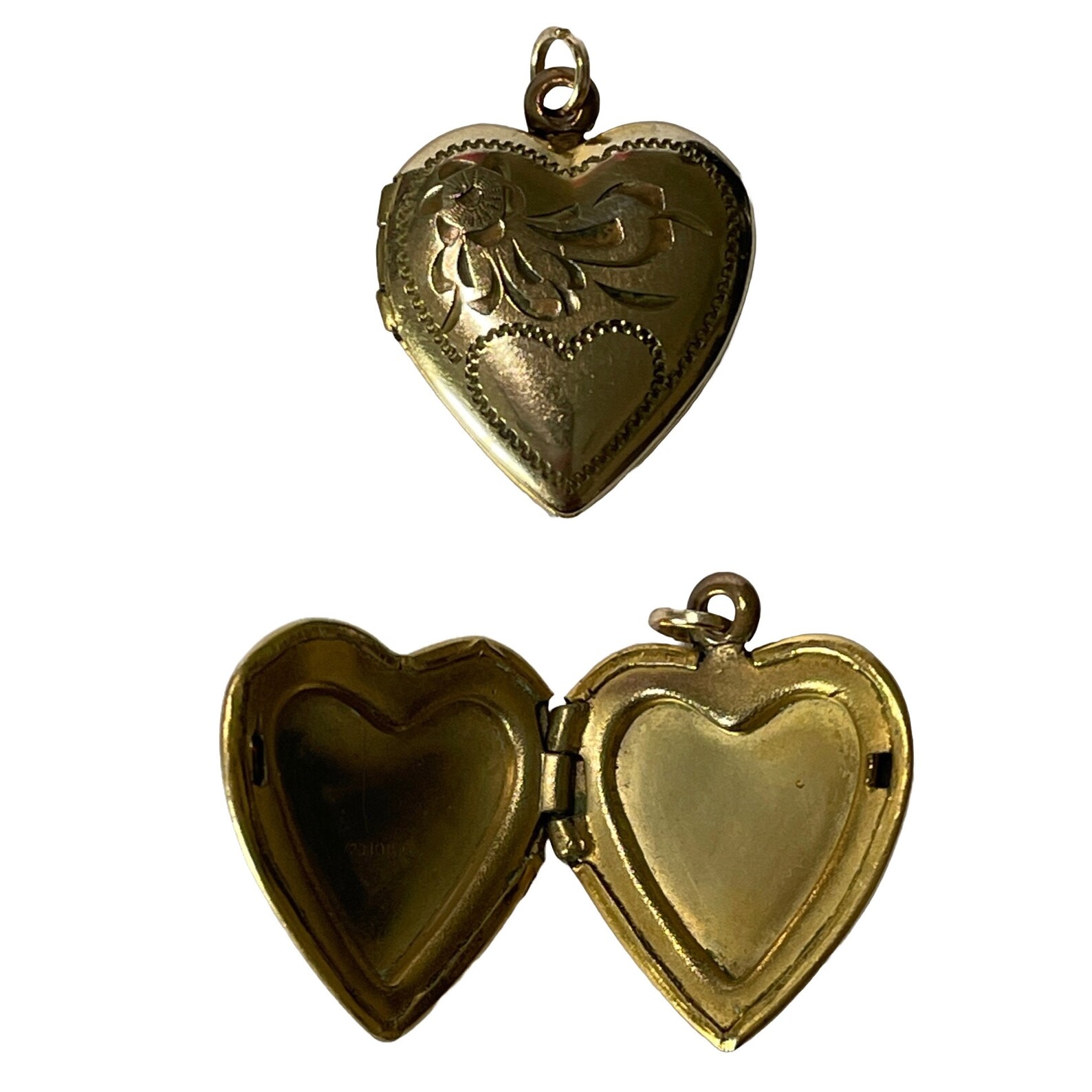Vintage Heart Shaped Gold Filled Locket Pendants fine Vintage Era ...