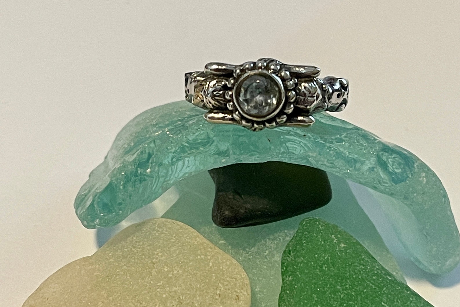 Mermaid Merman Couple Ring With Choice of Gemstone Sterling - Etsy