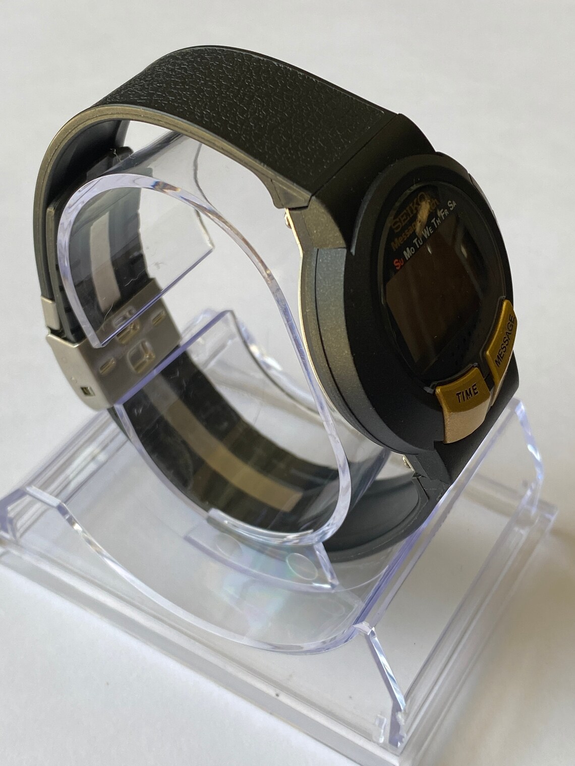 Rare Vintage Seiko Receptor Message Watch Black & Gold Tone - Etsy