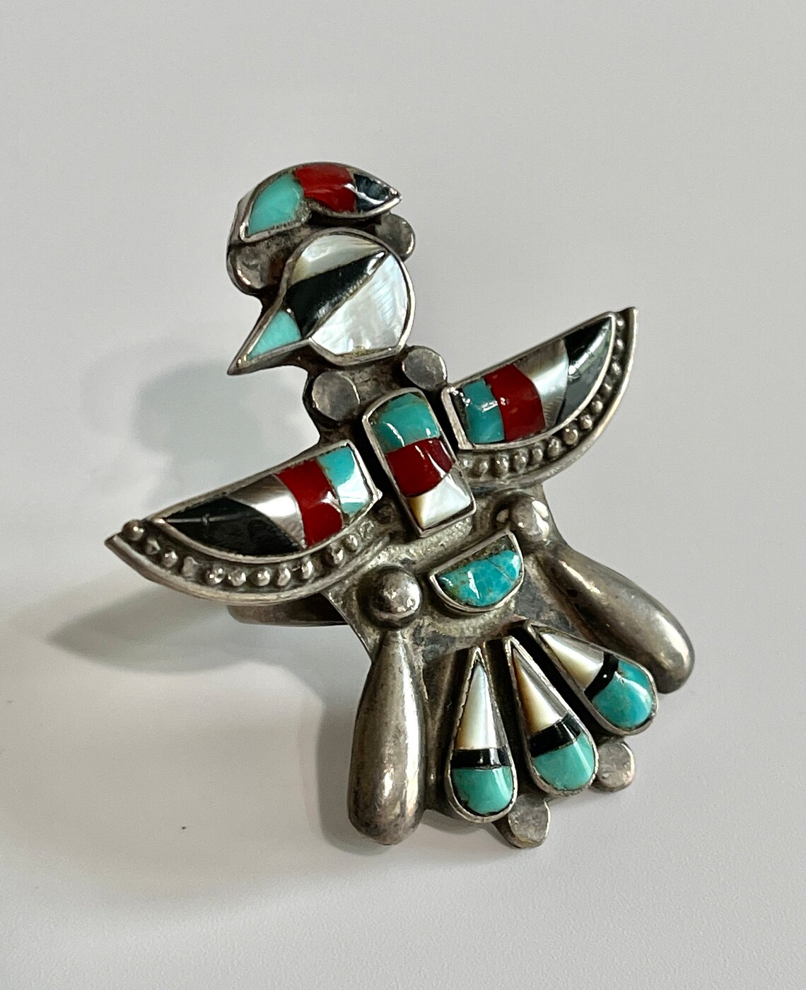 Zuni Thunderbird Ring Vintage Mid Century 60's - Etsy