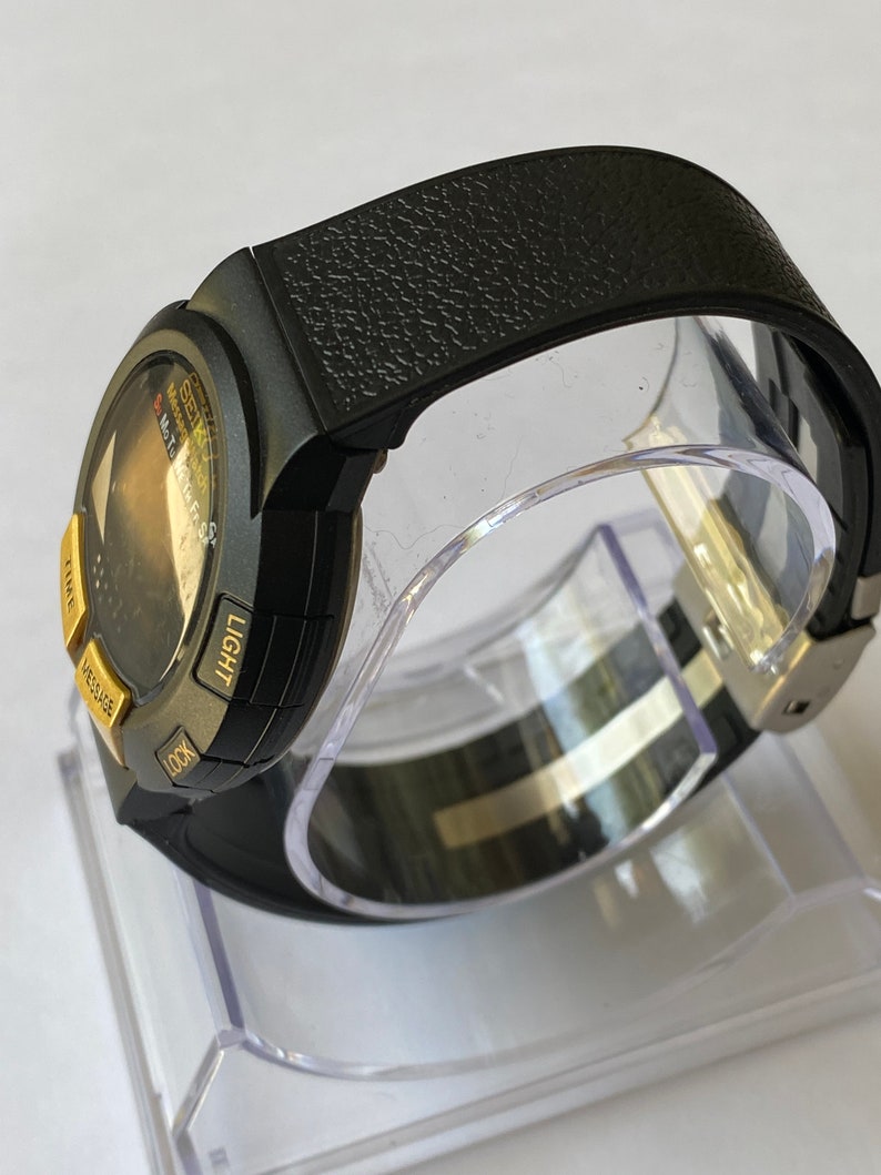 Rare Vintage Seiko Receptor Message Watch Black & Gold Tone - Etsy