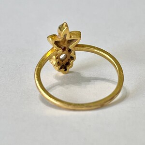 Genuine Ruby and Seed Pearl Strawberry Ring-18k Yellow Gold - Etsy