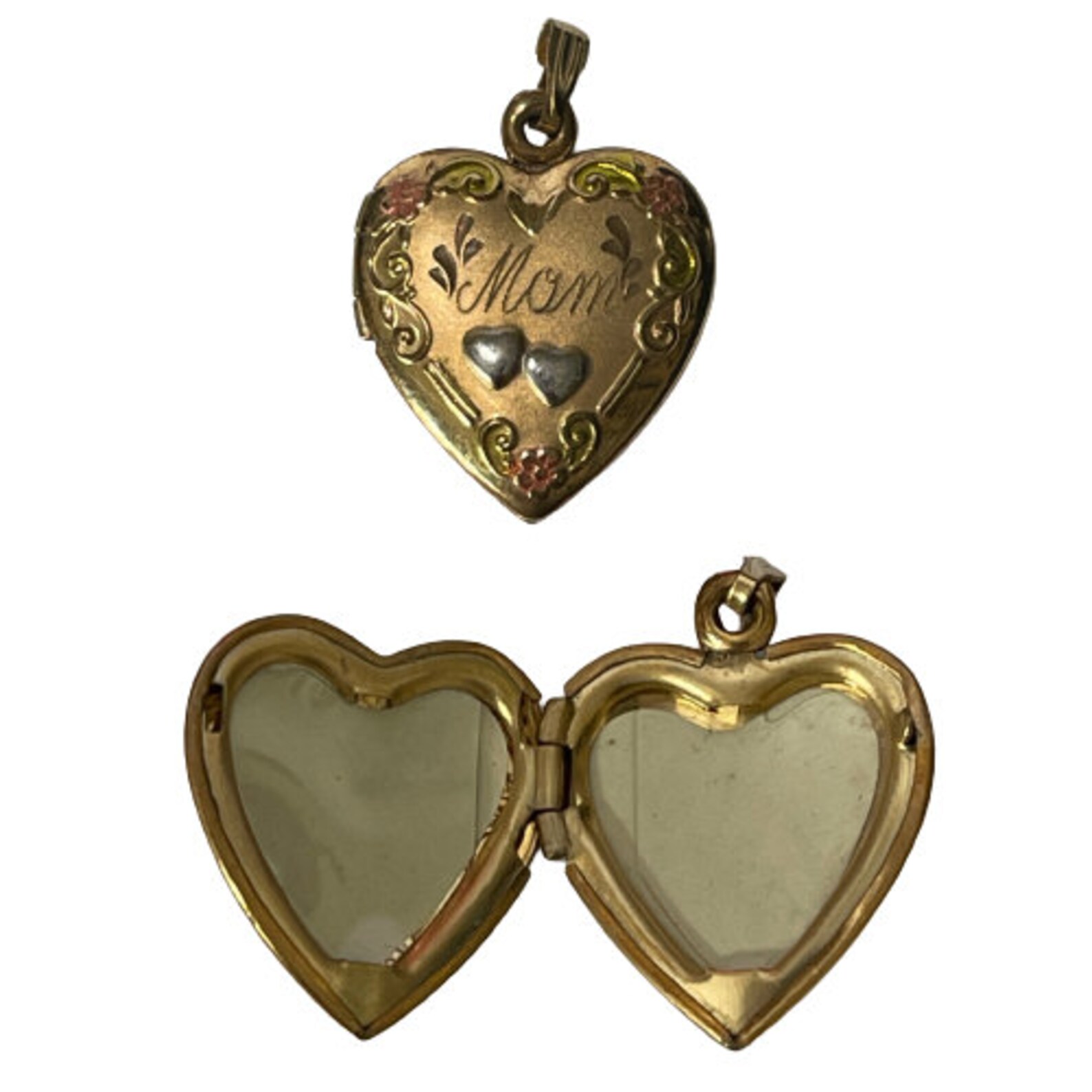 Vintage Heart Shaped Gold Filled Locket Pendants fine Vintage Era ...