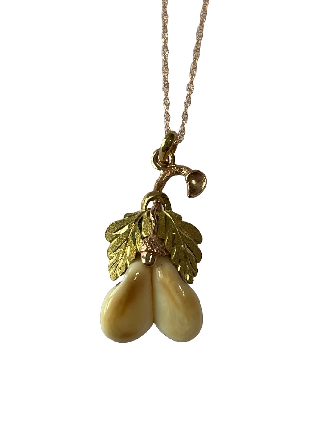 Vintage 14k Gold Deer Tooth Pendant Necklace: German Hunter's Amulet - Etsy