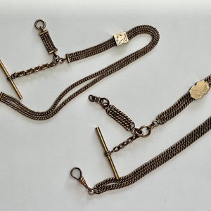 Antique Pocket Watch Slider Charm Double Chain S&co 10k Gold Filled ...