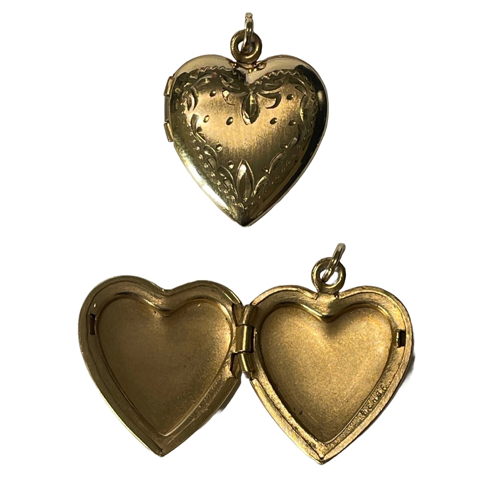 Vintage Heart Shaped Gold Filled Locket Pendants fine Vintage Era ...