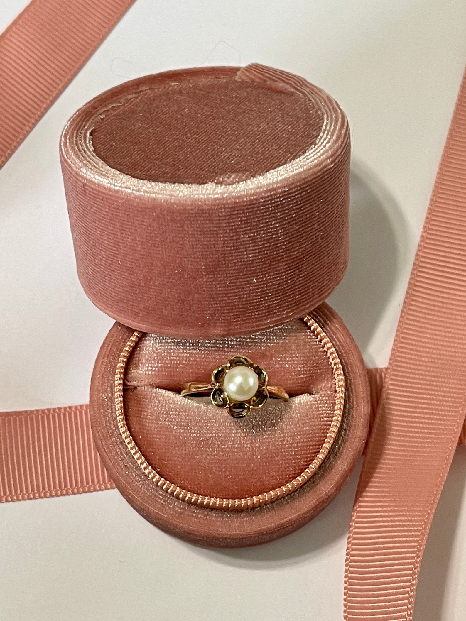 Vintage Cultured Pearl Ring 10k Yellow Gold Siffari Pearl - Etsy