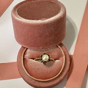 Vintage Cultured Pearl Ring - 10k Yellow Gold Siffari Pearl Ring ...