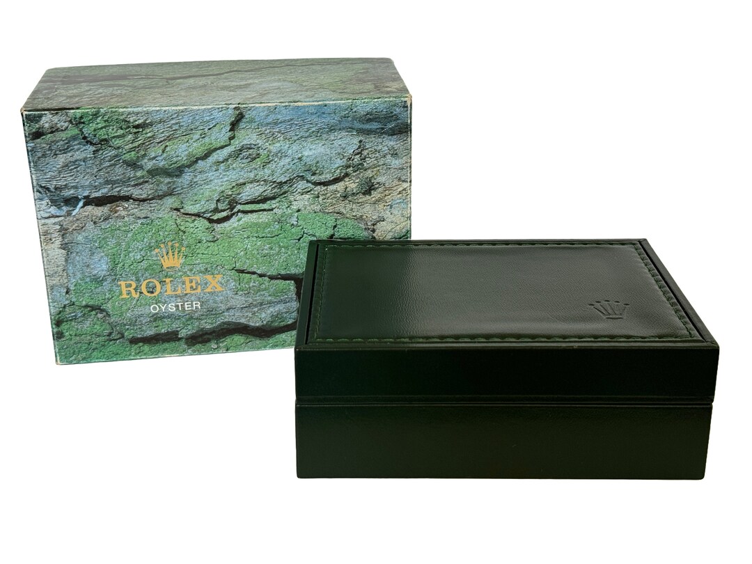 Vintage Collectible Rolex Watch Green Leather Wood Box- Outer Box - Etsy