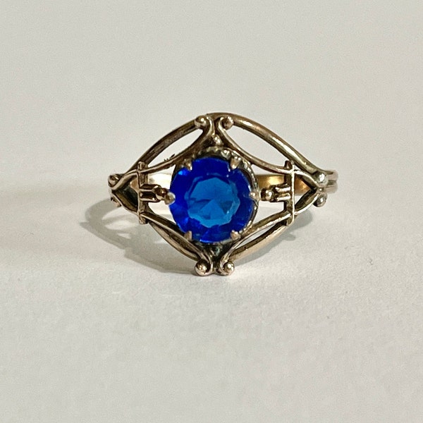 Blue Glass Ring - Etsy