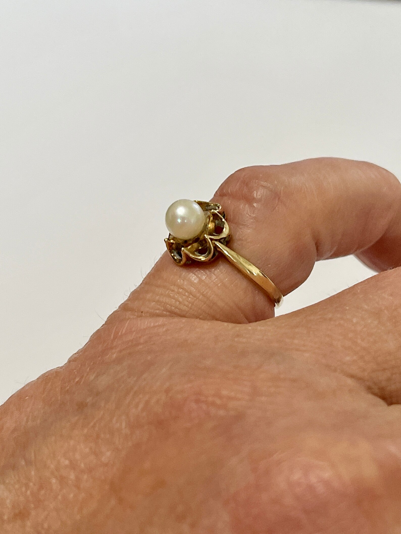 Vintage Cultured Pearl Ring 10k Yellow Gold Siffari Pearl - Etsy