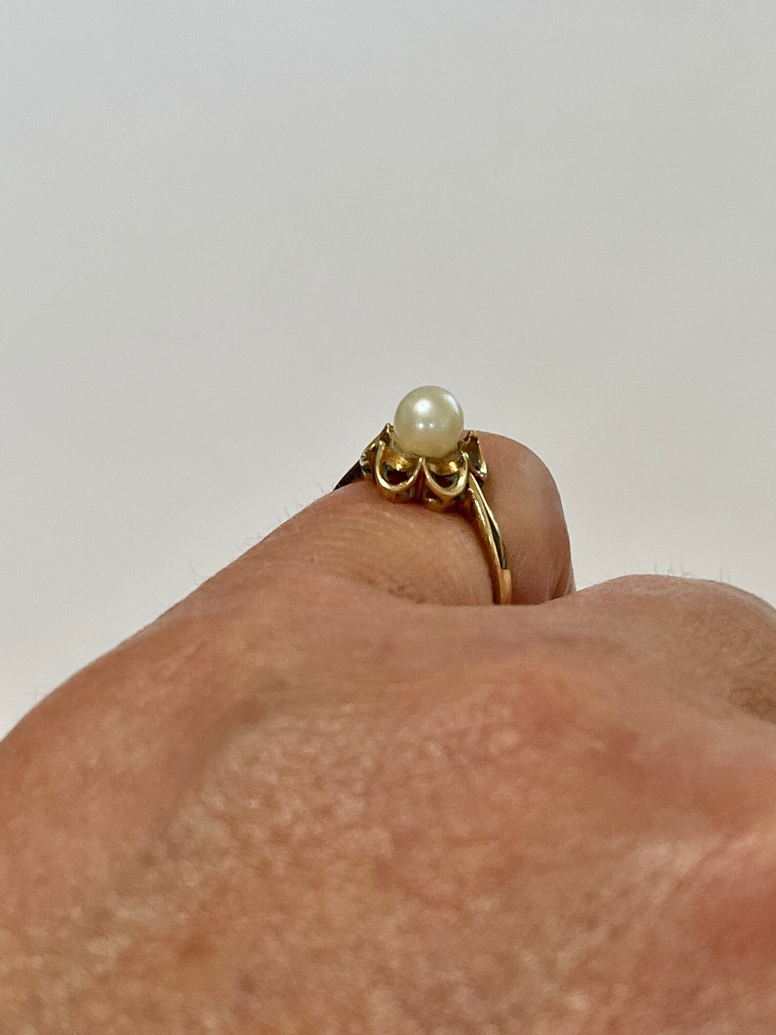 Vintage Cultured Pearl Ring 10k Yellow Gold Siffari Pearl - Etsy