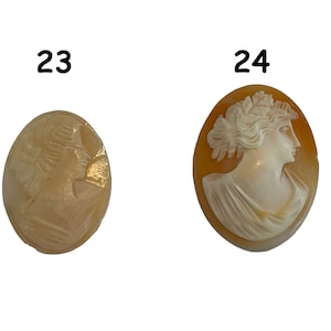 Antique & Vintage Carved Shell Cameo Jewelry Making Supply Stones ...