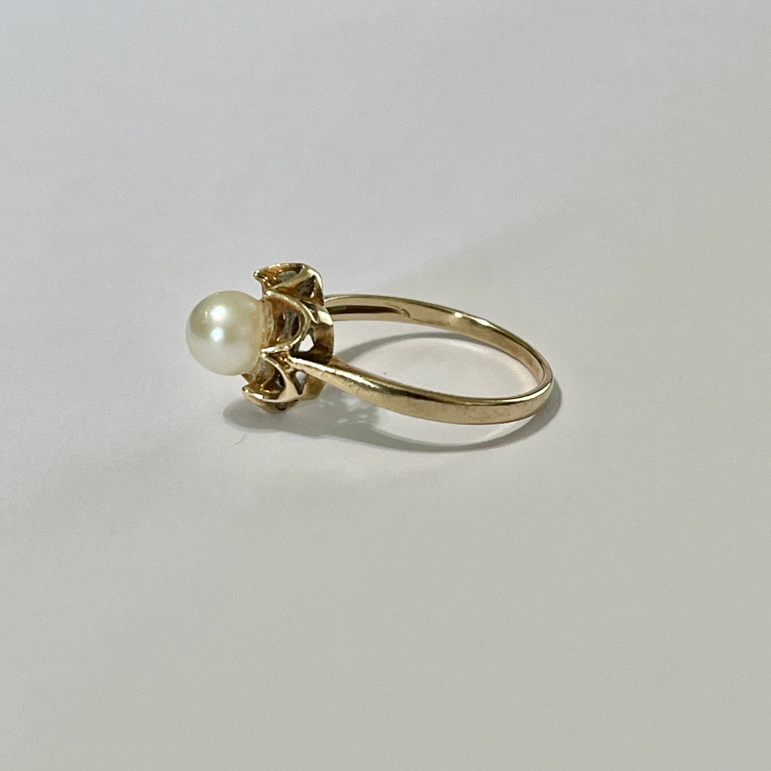 Vintage Cultured Pearl Ring 10k Yellow Gold Siffari Pearl - Etsy