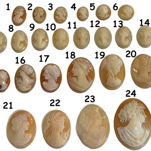 Antique & Vintage Carved Shell Cameo Jewelry Making Supply Stones ...
