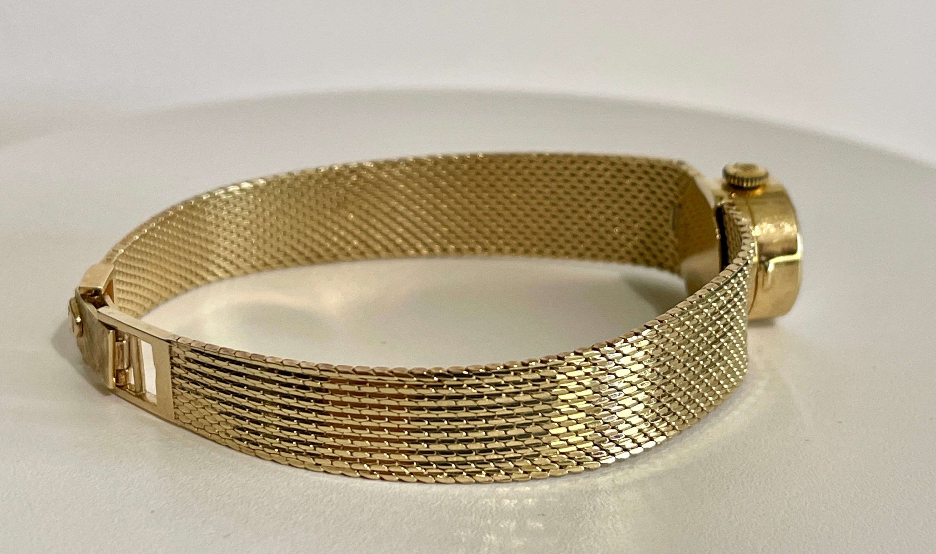 Rolex Ladies 14k Solid Yellow Gold Bracelet Cocktail Watch With ...