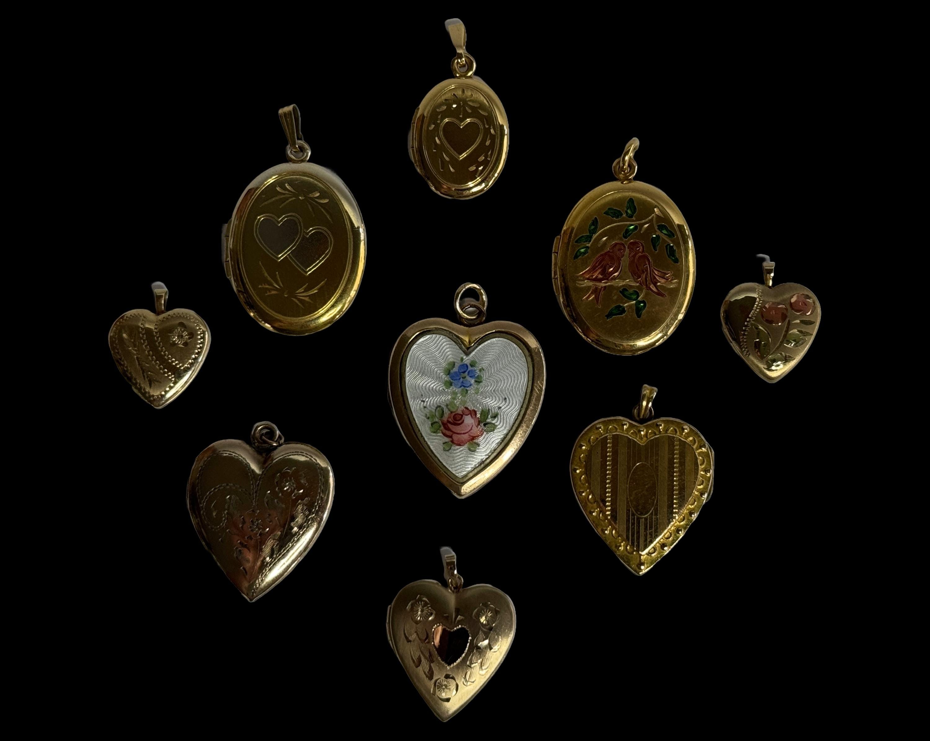 Vintage Heart & Oval Shaped 12-14k Gold Filled Love Locket-fine Vintage ...