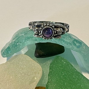 Mermaid Merman Couple Ring With Choice of Gemstone- Sterling Silver ...