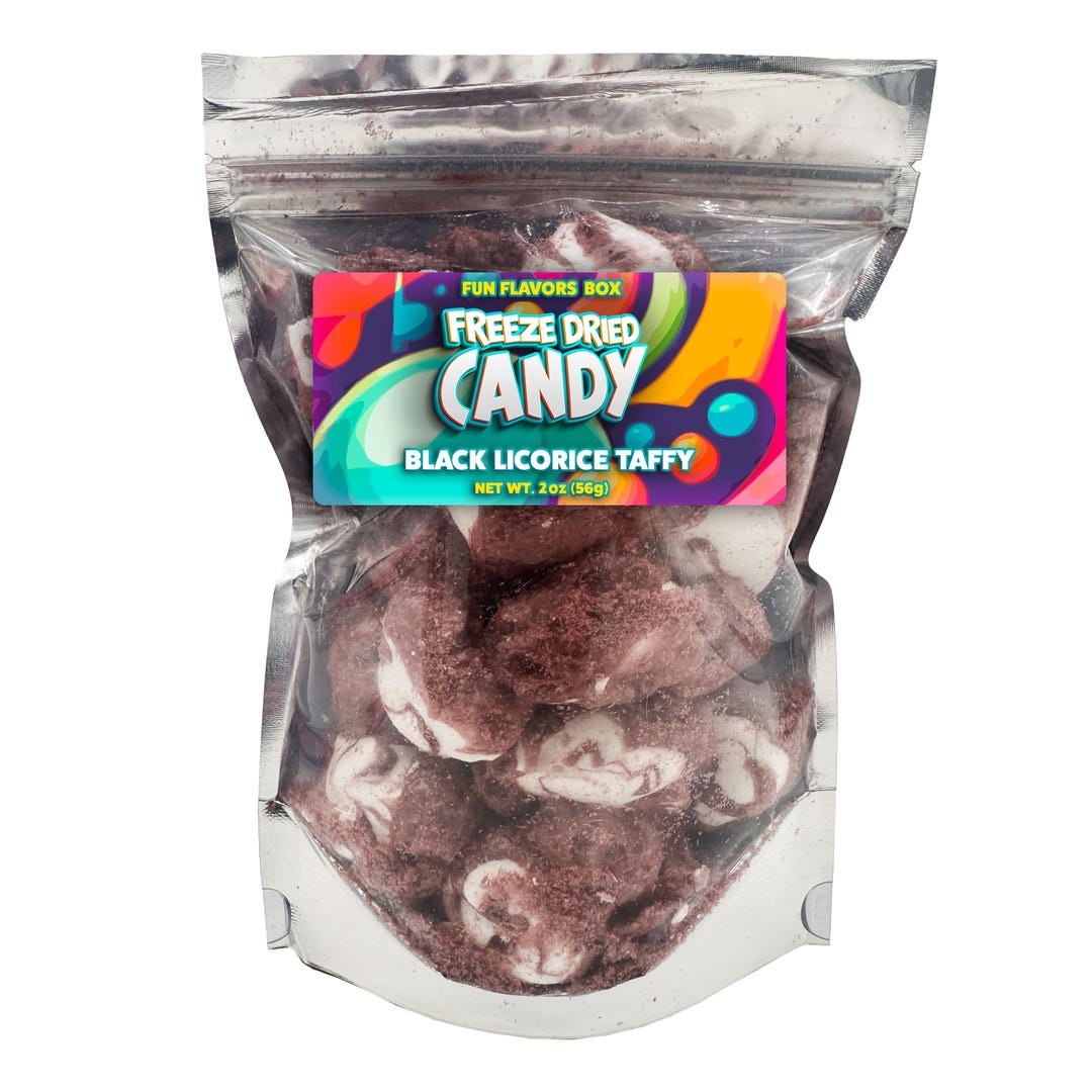 Freeze Dried Black Licorice Taffy Candy Crunch - 2 Oz - Etsy UK