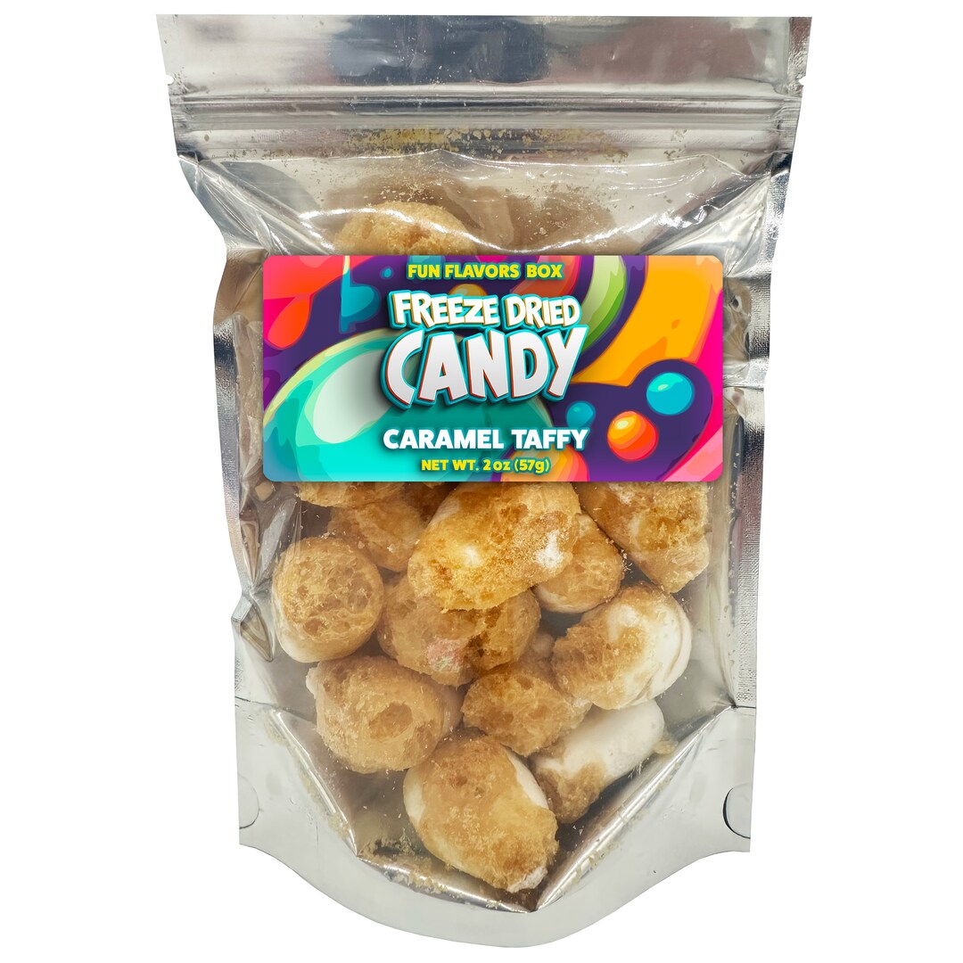 Freeze Dried Candy Caramel Swirl Taffy Crunchy Candy Treats, Space ...