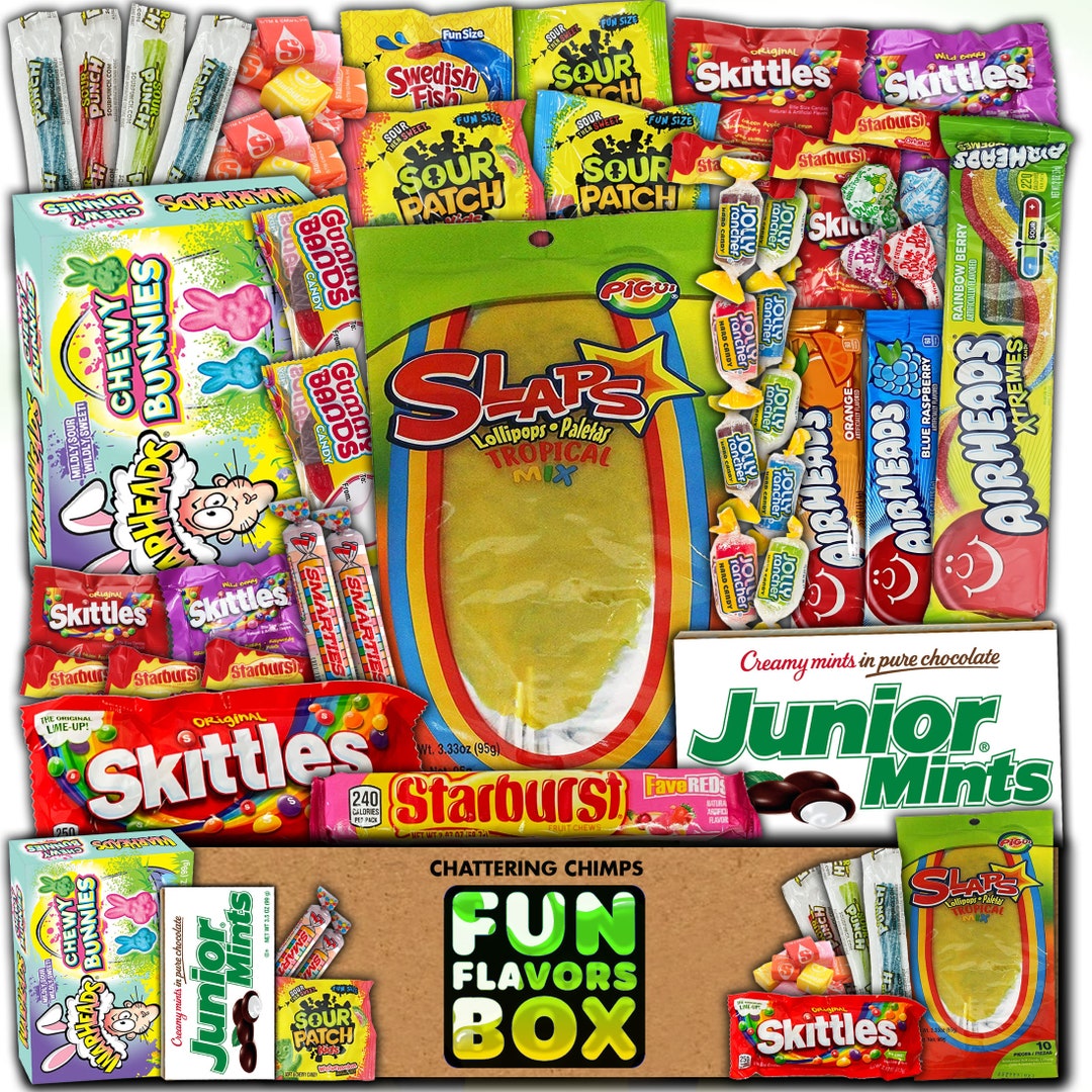 Kid Candy Gift Box 60 Count Variety Pack Sweet Treats, College Student ...
