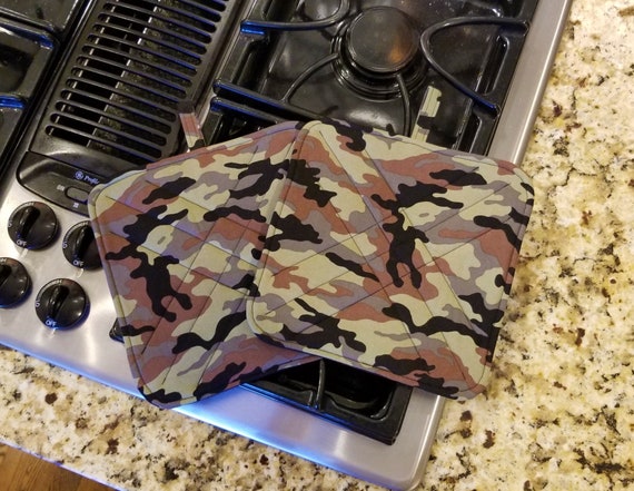 Camo Square Quilted Pot Holders Set of 2-Camo Potholders-Camo | Etsy