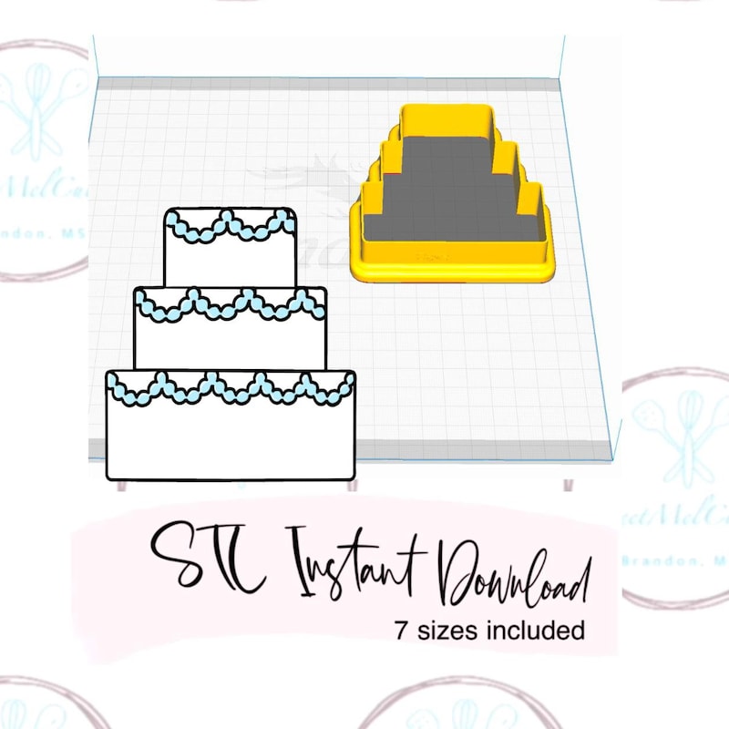 3d Cake Stand Stl File - Etsy