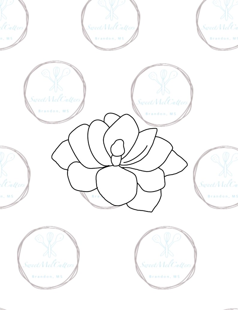 Magnolia Cookie Cutter STL File Instant Download - Etsy