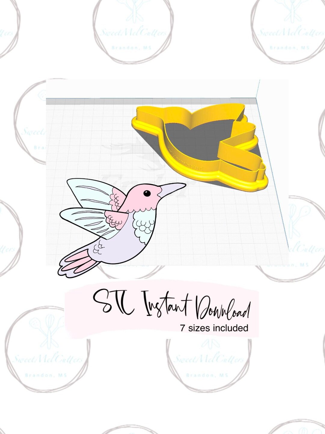 Hummingbird Cookie Cutter STL Instant Digital Download - Etsy
