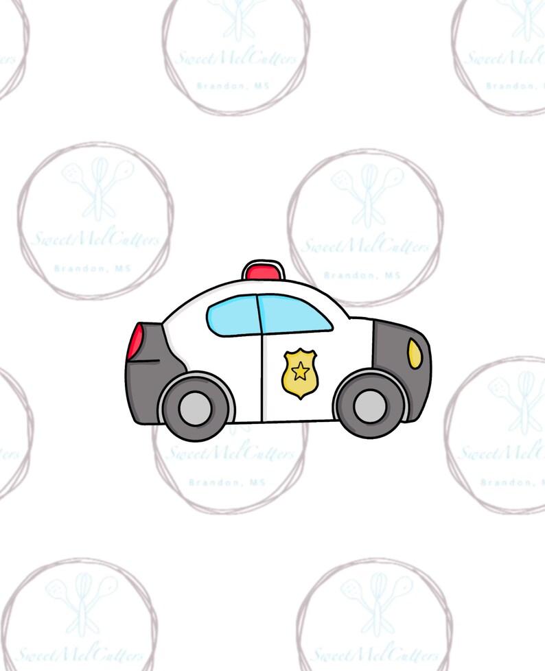 Police Car Cookie Cutter STL Instant Digital Download - Etsy
