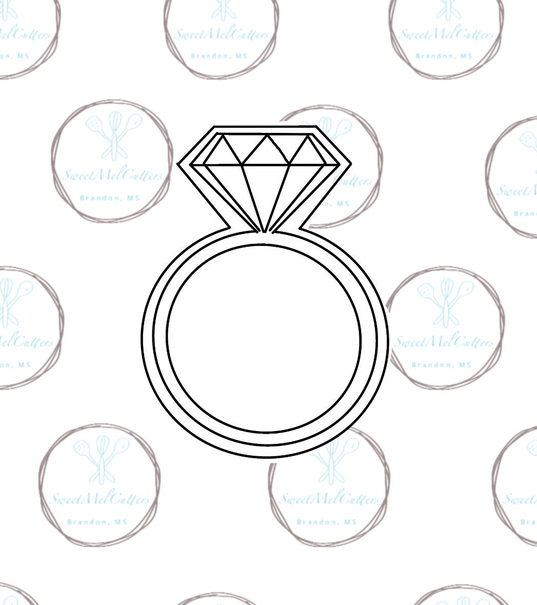 Wedding Ring Cookie Cutter STL File Instant Download - Etsy